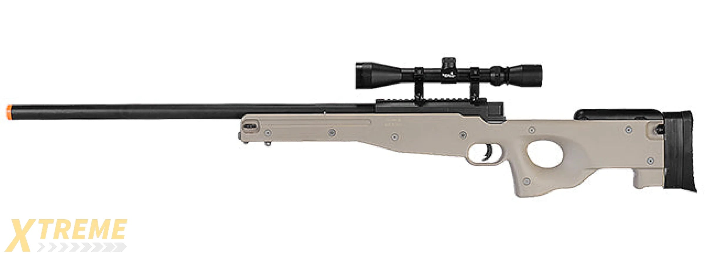 WELLFIRE MK96 BOLT ACTION AWP AIRSOFT SNIPER RIFLE W/ SCOPE - TAN ...